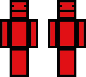 Red blocky human2 | Minecraft Skin