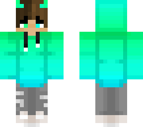 GREEN AND LIGHT GREEN FADED GAMER | Minecraft Skin