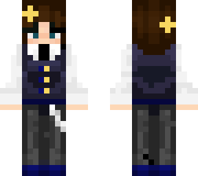 Androgynous celestial in vest | Minecraft Skin