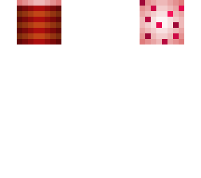 Red velvet cake with strawberry frosting | Minecraft Skin