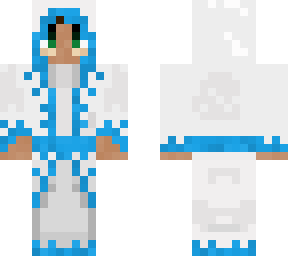 Blue White mage Ala Mihgan Gown | Minecraft Skin