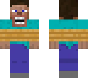 suprised steve (With rope)-(improved) | Minecraft Skin