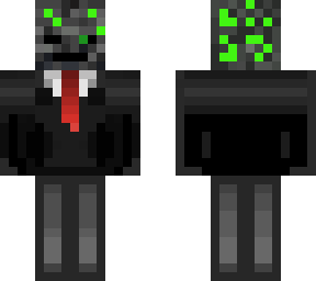 Mutated wither skeleton with suit and tie | Minecraft Skin