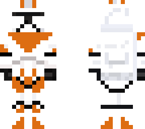 Orange clone trooper | Minecraft Skin