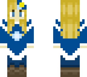 Waterbender Girl with flower | Minecraft Skin