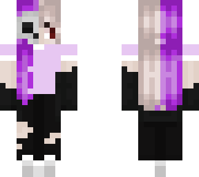 Halloween half skull mask | Minecraft Skin