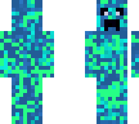 blue creeper | Minecraft Skins