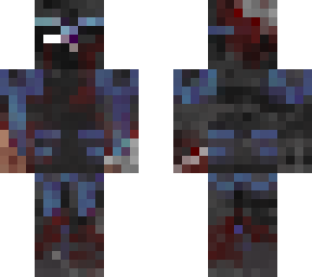 Herobrine Half Skeleton (Armor + Armor Trim Diamond + Gore) | Minecraft ...