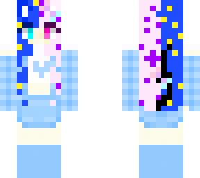 I Just Hade To Mc Fan Girl blue casual | Minecraft Skin