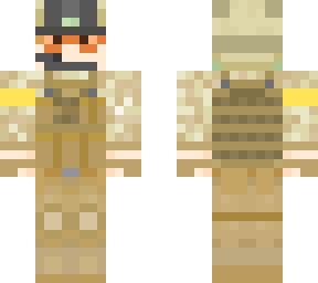 Multicam Soldier (w/ armband) | Minecraft Skin