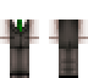 White suit with green tie | Minecraft Skin
