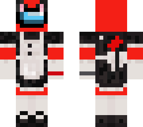 among us maid red | Minecraft Skin