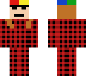 spiny hat with buffalo check plaid | Minecraft Skin