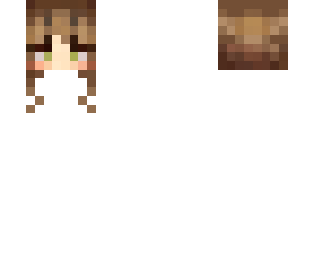 Brunette head and hair only | Minecraft Skin