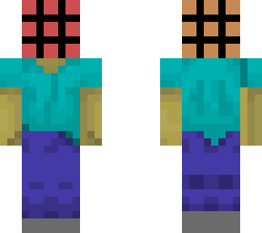 Cube Head in Steve's Clothes??? | Minecraft Skin