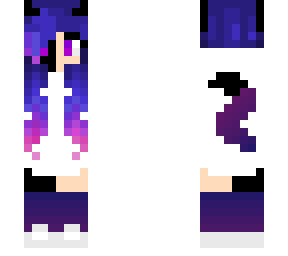 galaxy void wolf girl | Minecraft Skin