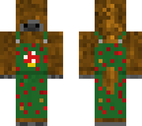 Highland cow in Mushroom Dungarees | Minecraft Skin