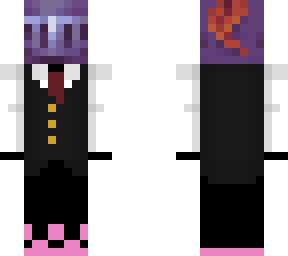 Knight wearing suit w/ pink bunny slippers | Minecraft Skin