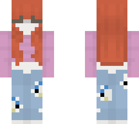 Red hair | Hello Kitty v3 | Minecraft Skin