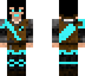 fun corinthius v5 neon guy with netherite helmet as a joke | Minecraft Skin