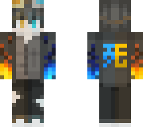 red and blue fire | Minecraft Skins