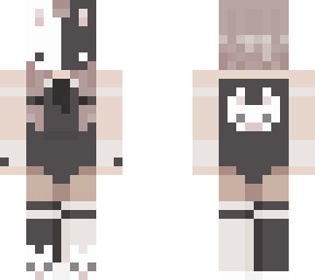 Black and White Bunny Girl | Minecraft Skin