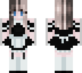 split hair maid dress | Minecraft Skin