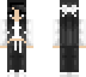 black & white w/ white bow | Minecraft Skin