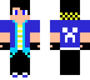Blue Creeper Gamer | Minecraft Skin