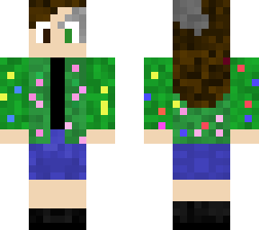 Cyborg Hellen grasy sweater | Minecraft Skin