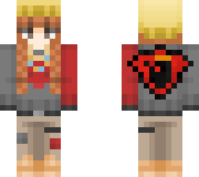 Fortnite Aura with red shield (Martoz) | Minecraft Skin