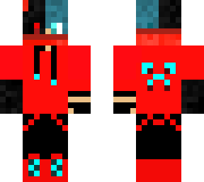 half human half demon | Minecraft Skin