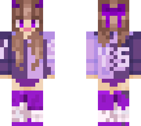 purplebee with yk hoodie | Minecraft Skin