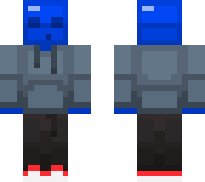 blue Slime wearing grey | Minecraft Skin