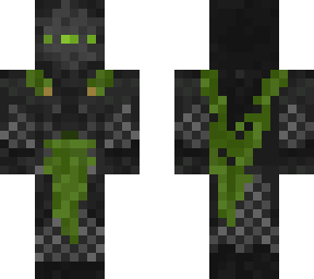 Emerald Luminary - Green eyes, red cape | Minecraft Skin