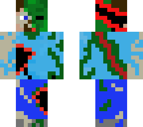 half steve half zombie/p steve p zombi | Minecraft Skin