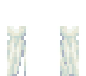 Off White Long Dress Slit Skirt | Minecraft Skin