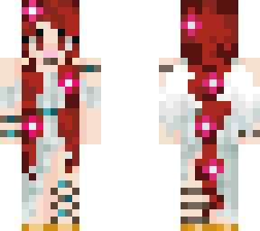 red version flower goddess | Minecraft Skin
