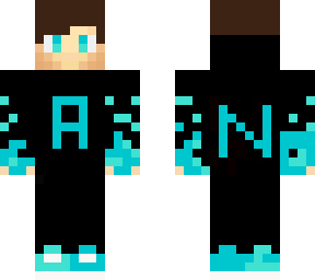 Blue Skin With A And N Letter | Minecraft Skin