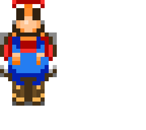 | M&L Super star Saga Pixel Art |(Mario) | Minecraft Skin