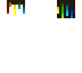 Male HB - Brown Fade Rainbow Locks | Minecraft Skin