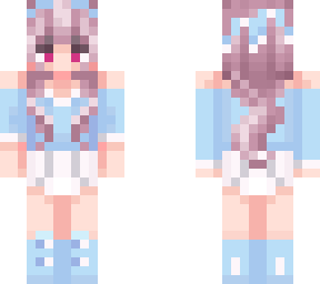 Blue ribbons | Minecraft Skin
