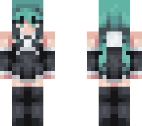Project DIVA Miku Gothic | Minecraft Skin