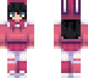 Cute girl bunny hoodie | Minecraft Skin