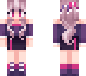 Purple ribbons | Minecraft Skin