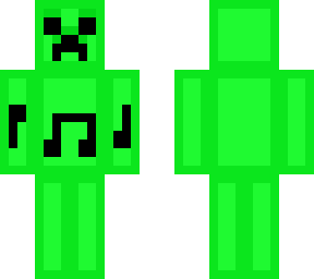 slime music creeper challenge | Minecraft Skin