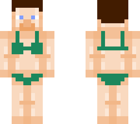 steve in alex's bikinis | Minecraft Skin
