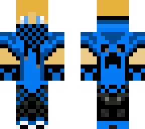 blue checkered boy with blonde hair | Minecraft Skin