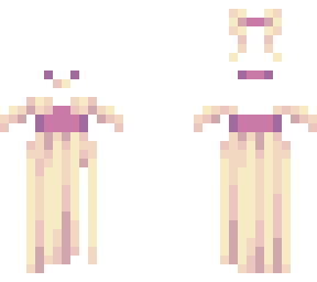 White / Pink Ball Dress - Base | Minecraft Skin