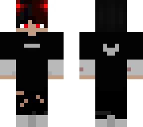 red and black gamer | Minecraft Skins